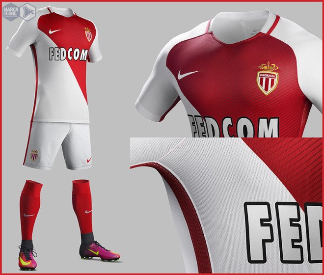 Presentado el AS Monaco Nike Home Kit 2016/17 - Marca de Gol