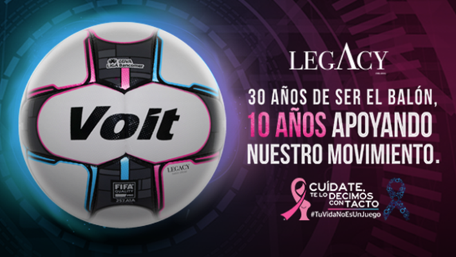 Balón Voit Liga MX Movimiento Azul y Rosa 2016 - Marca de Gol